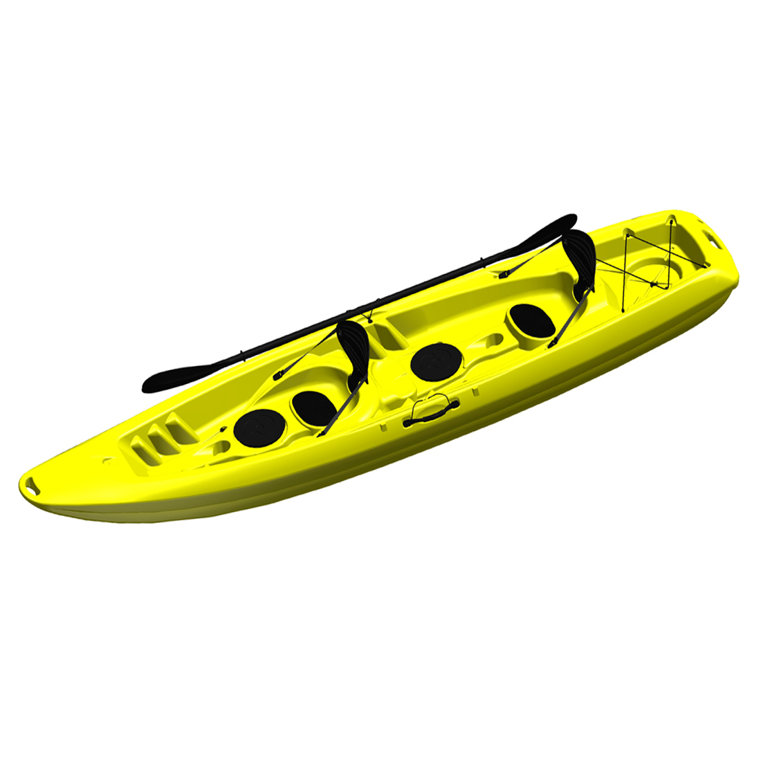 11‘9” Blow Molded Tandem Kayak BM-P003 Yellow - กลางแจ้งริดจ์ไซด์